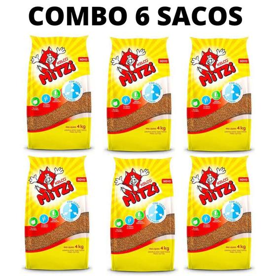 Granulado Sanitário Mitzi 4Kg Fardo Com 6 Unidades - KELCO - Areia para ...