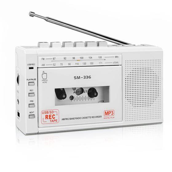 Gravador de K7 Walkman SEMIER - Conversor de Fitas Cassete para Digital ...