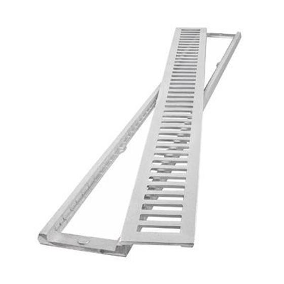 Grelha Alumínio Escovado 15x100 Com Suporte - Lgmais - Grelhas ...