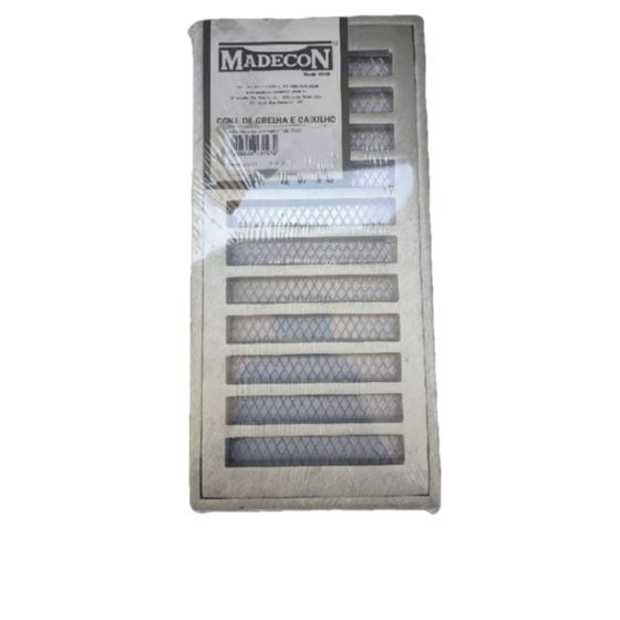 Grelha Alumínio Reta Anti inseto Escovada com Tela 15x50 - Madecon ...