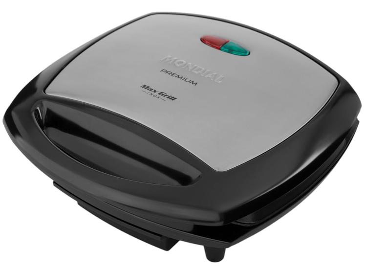 Grill Mondial G-07 Max Grill Inox 2 em 1 - Retangular Arredondado 1200W ...