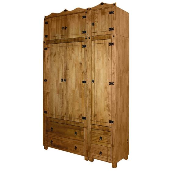 Guarda Roupa 03 Portas Com Maleiro Madeira Mexicano - Matéria Viva ...