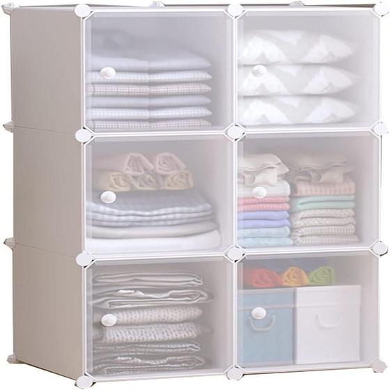 Guarda roupa 6 portas black armário modular carros organizador ...