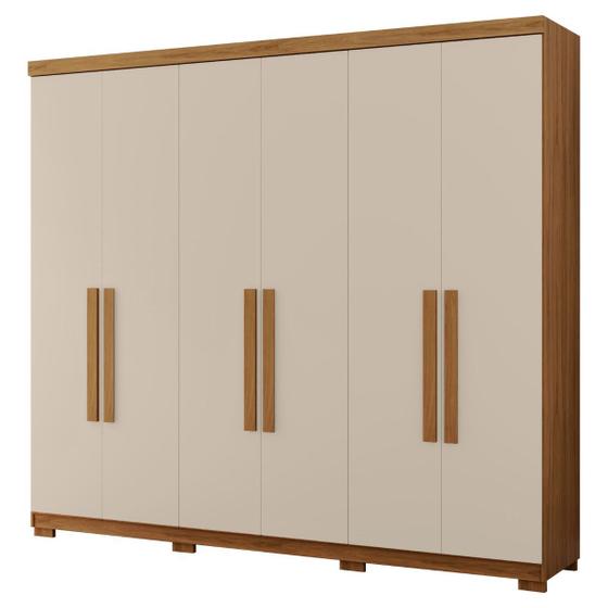 Guarda-Roupa 6 Portas e 6 Gavetas Monarca - Camarú com Pérola - Robel Móveis - Guarda-Roupa ...