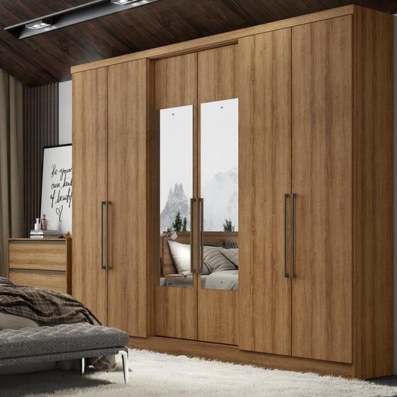 Guarda Roupa 6 Portas Mont Blanc Glass - THB - THB Móveis - Guarda ...