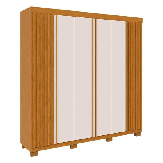 Guarda Roupa ACP Eliza 6 Portas com Pés - Cinamomo/Off White - Guarda-Roupa / Roupeiro ...