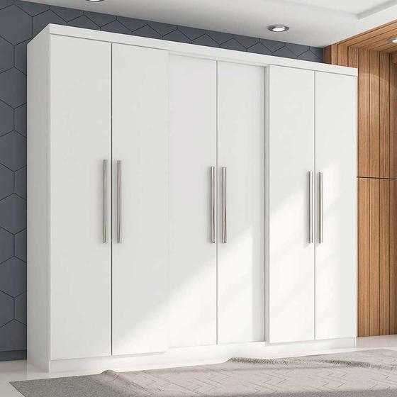 Guarda Roupa Araplac 6000-50 6 Portas Branco Darom Moveis - Guarda ...