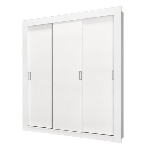 Guarda-Roupa Branco Solteiro 3 Portas de Correr Édez Aspen - Herval ...