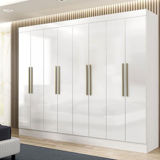 Guarda-Roupa Casal 08 Portas e 02 Gavetas Nova York Branco - MAXEL ...