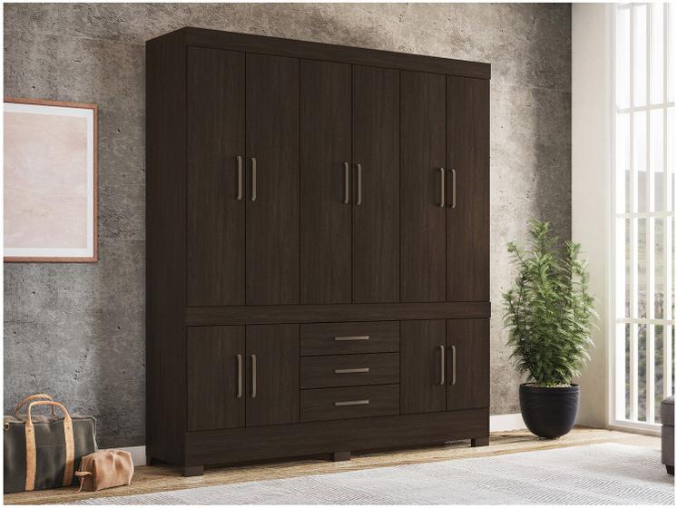 Guarda-roupa Casal 10 Portas 3 Gavetas Demóbile - New Murano - Guarda ...