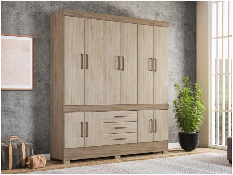 Guarda-roupa Casal 10 Portas 3 Gavetas Demóbile - New Murano - Guarda ...