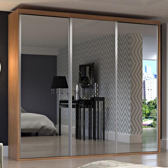 Guarda-roupa Casal 3 Portas 4 Gavetas 100% Mdf Carvalho Hanover 9904e3 ...