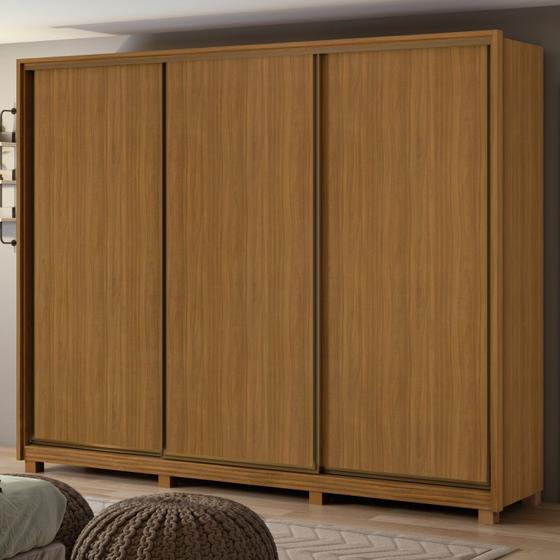 Guarda Roupa Casal 3 Portas de Correr 6 Gavetas 247,5x270,5cm Spazio ...