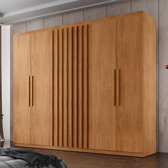 Guarda Roupa Casal 6 Portas 2 Gavetas Ripado Cairo Rufato - Guarda ...