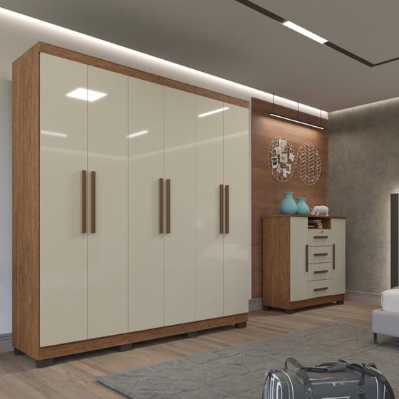 Guarda Roupa Casal 6 Portas 4 Gavetas Sevilha Prime IMOP Móveis ...