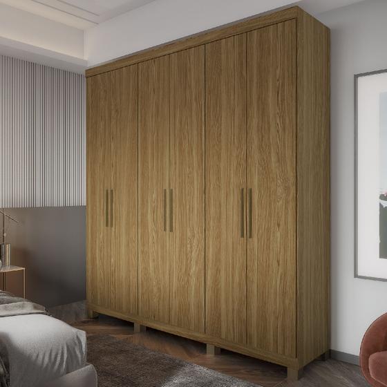 Guarda Roupa Casal 6 Portas Juparanã - Freijó - Móveis Rimo - Guarda ...