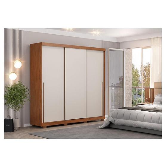 Guarda Roupa Casal Ambiente Elevare Freijó Off White - Dj Móveis - DJ ...