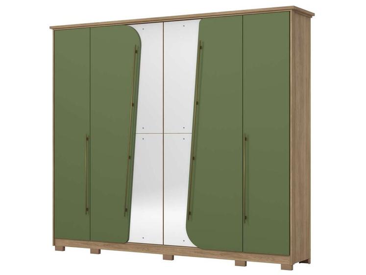 Guarda-roupa Casal com Espelho 6 Portas 6 Gavetas Henn Dubai - Guarda ...