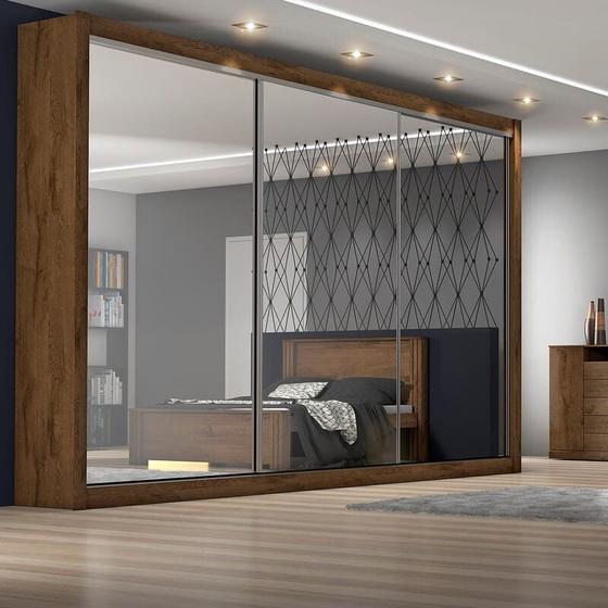 Guarda Roupa Casal Espelhado Costas 3mm - Toronto-Braúna - Móveis ...