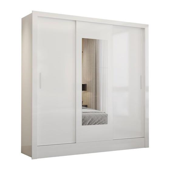 Guarda Roupa Casal Fortaleza 3 Portas Com Espelho Carioca Móveis ...