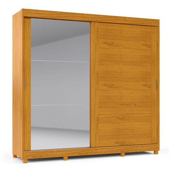 Guarda Roupa Casal Grande Espelhado 2 Portas Zeus Gelius Naturale ...