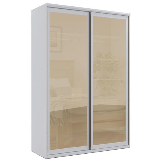 Guarda Roupa Casal Modulado 100% MDF 2 Portas de correr 2 Espelhos ...