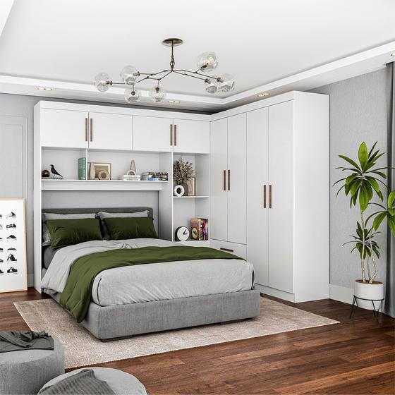 Guarda-Roupa Casal Modulado 4 Portas Hercules 4 Portas 4 Gavetas ...