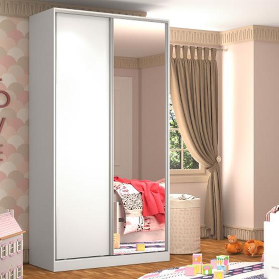 Guarda Roupa Closet Compact 120cm 02 Portas com Espelho RC2005.1E Nova ...