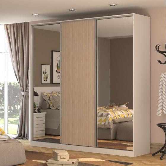 Guarda Roupa Closet Premium 273cm 03 Portas 02 com Espelho RC3002.2E ...