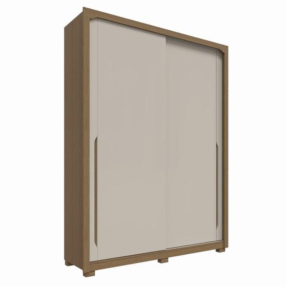 Guarda Roupa Com 2 Portas de Correr Meaípe MDF Móveis Rimo Marrom Off ...
