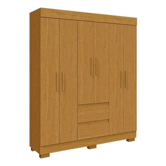 Guarda Roupa de Casal ACP Maya 6 Portas com Pés - Cinamomo - ACP Móveis - Guarda-Roupa ...