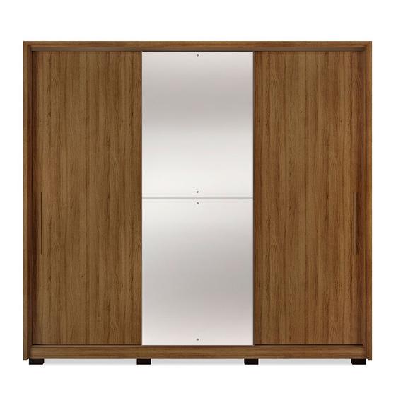 Guarda roupa Em MDF com 3 portas 5 gavetas com pés e espelhos Luxor DJ ...