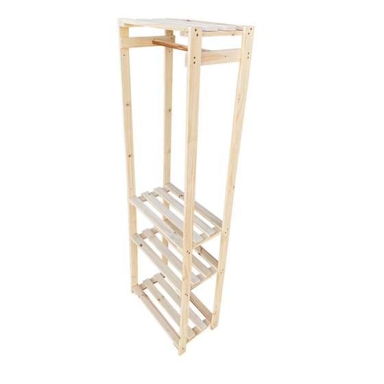 Guarda Roupa Estante Multiuso com Arara Prateleira Modulare para Closet ...