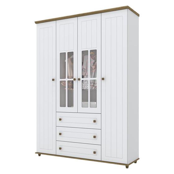 Guarda Roupa Henn 04 Portas 03 Gavetas Encanto - Guarda-Roupa ...