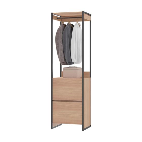 Guarda Roupa Industrial com 2 Gavetas Noer Montana - Plata - Guarda ...