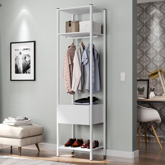 Guarda Roupa Industrial Mayra Modular Branco - Artefamol - Guarda-Roupa ...