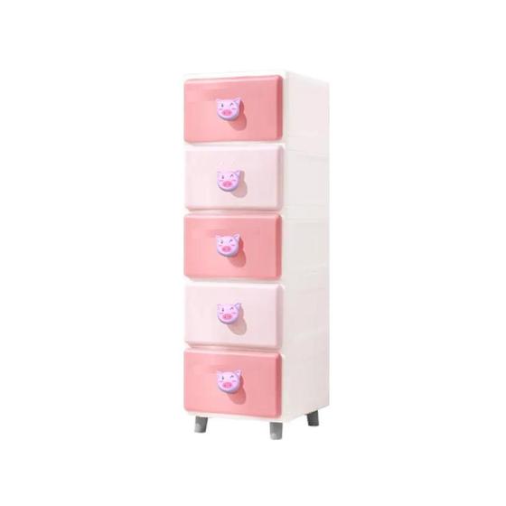 Guarda roupa infantil com rodinhas organizador de roupas com 5 gavetas ...