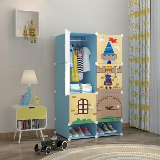 Guarda roupa infantil organizador armario sapateira brinquedos modular ...