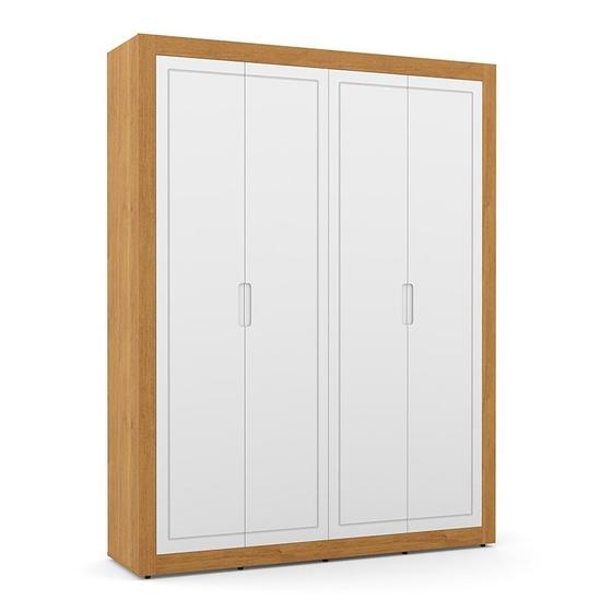 Guarda Roupa Infantil Tutto New 4 Portas Freijó/Branco Soft - Matic ...