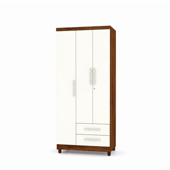 Guarda Roupa Line 3 Portas De Abrir 2 Gavetas Imbuia Champanhe Vila Rica - Guarda-Roupa ...