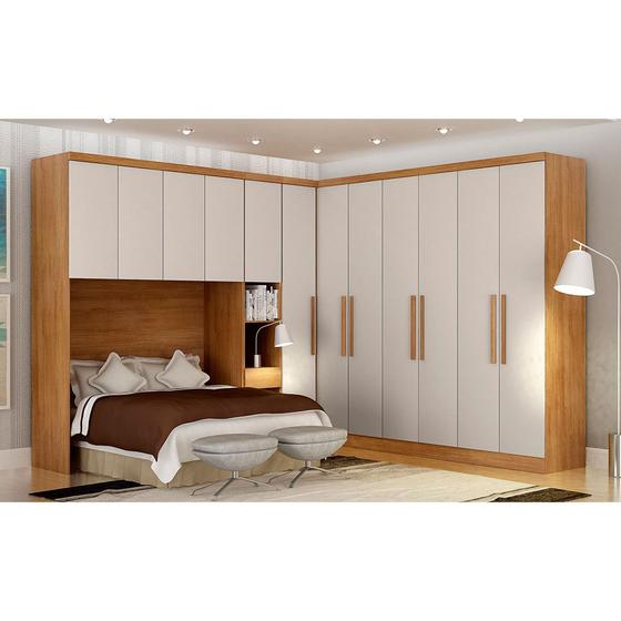 Guarda-Roupa Modulado de Casal Safira 003 em MDF com 12 Portas e 7 ...