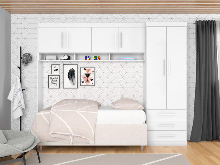 Guarda Roupa Modulado Solteiro 6 Portas 3 Gavetas Star - Poliman Móveis ...