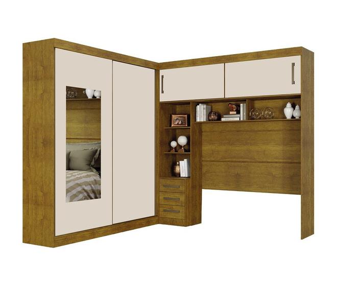 Guarda Roupa Modulado Sparta New 2 Portas de Correr 7 Gavetas C/Espelho ...