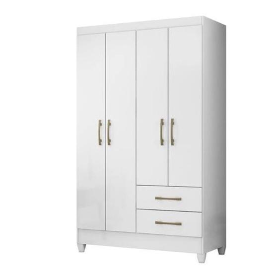 Guarda-Roupa Moval Chile Solteiro 4 Portas 2 Gavetas - Guarda-Roupa ...