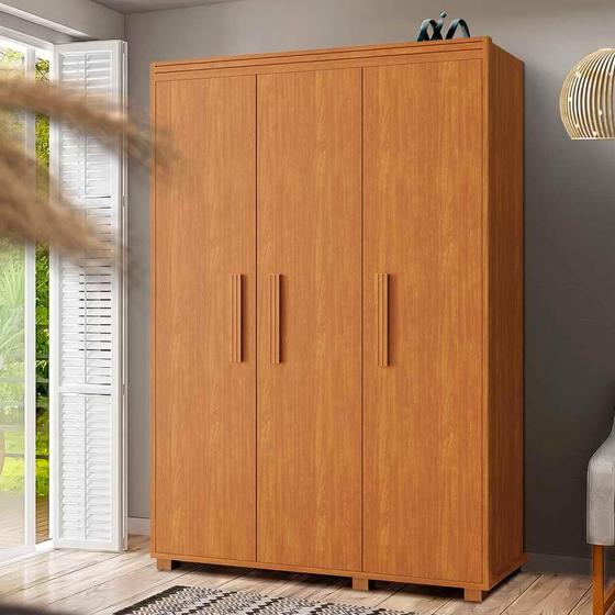 Guarda Roupa Pequeno 3 Portas 124 cm Nature Panamá Shop JM - Guarda ...