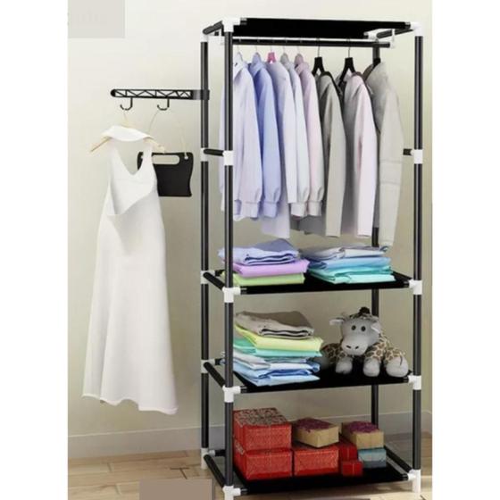 Guarda Roupa Plástico Armário Estante Arara Sapateira Roupeiro Portátil ...