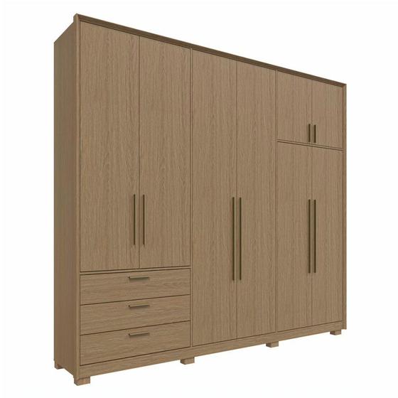 Guarda Roupa Pontal com 8 Portas e 6 Gavetas Móveis Rimo Carvalho ...