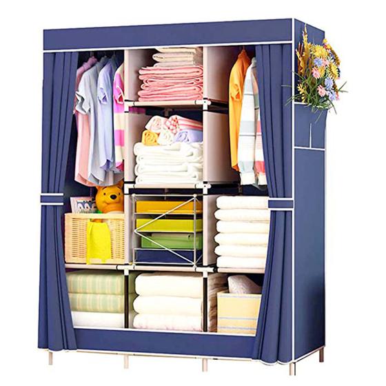 Guarda Roupa Portátil Dobrável Pratico Cortina - Blend Shoop - Guarda ...
