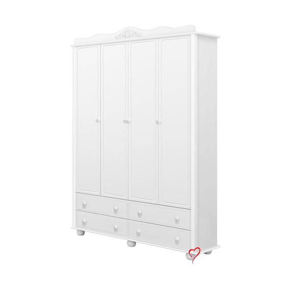 Guarda Roupa Provence Classic 4 Portas Planet Baby cor: BC - NatNet ...