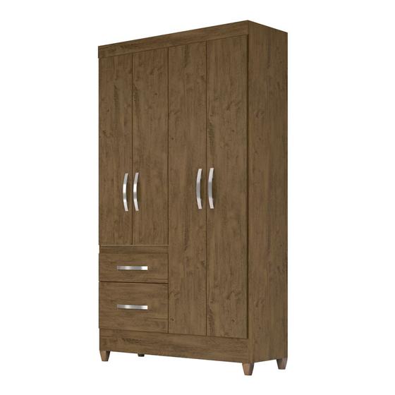 Guarda Roupa Solteiro Madri Castanho Moval - Guarda-Roupa / Roupeiro ...